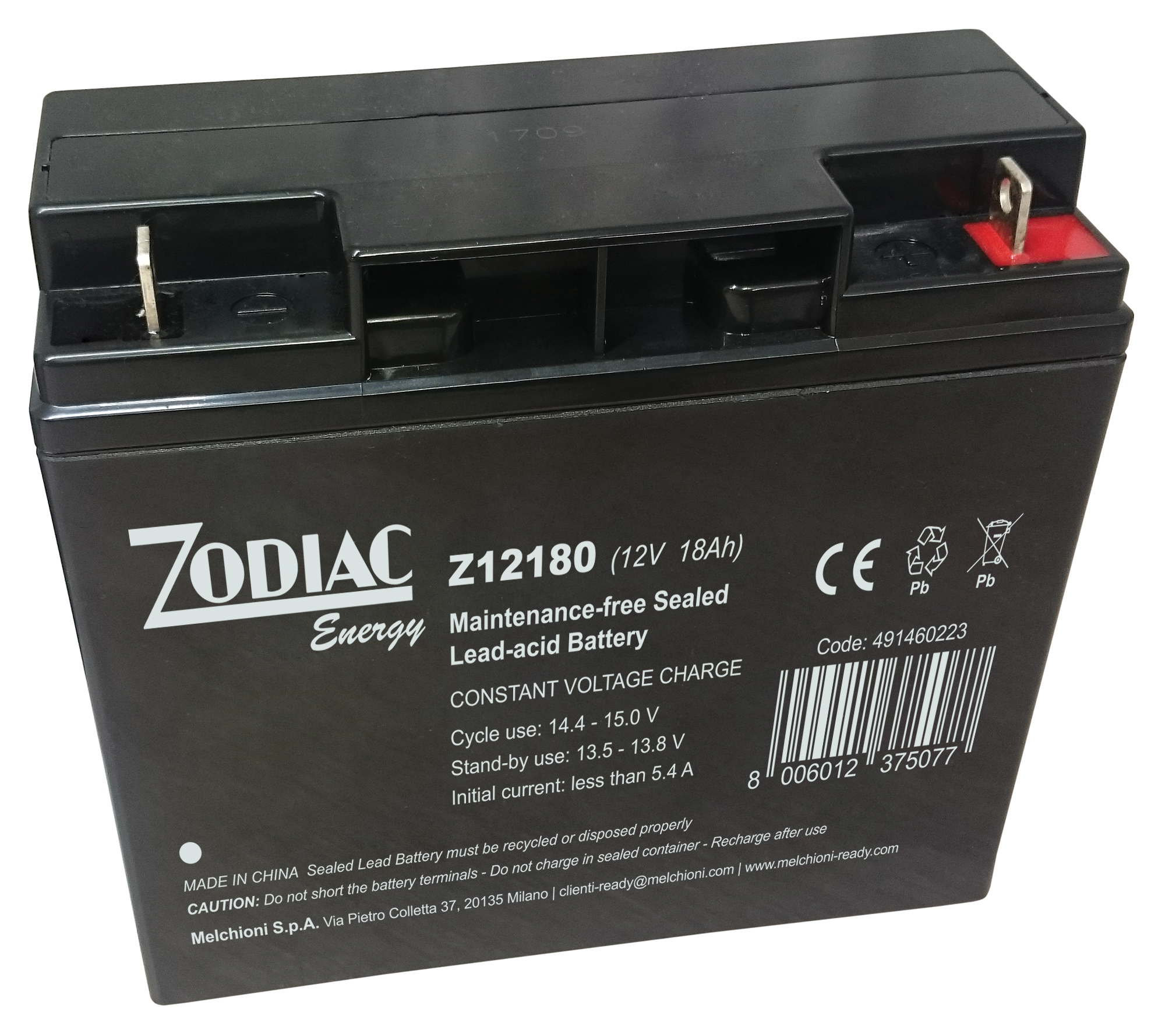 Batteria al piombo 12V 18Ah con terminale T3 | Melchioni Ready