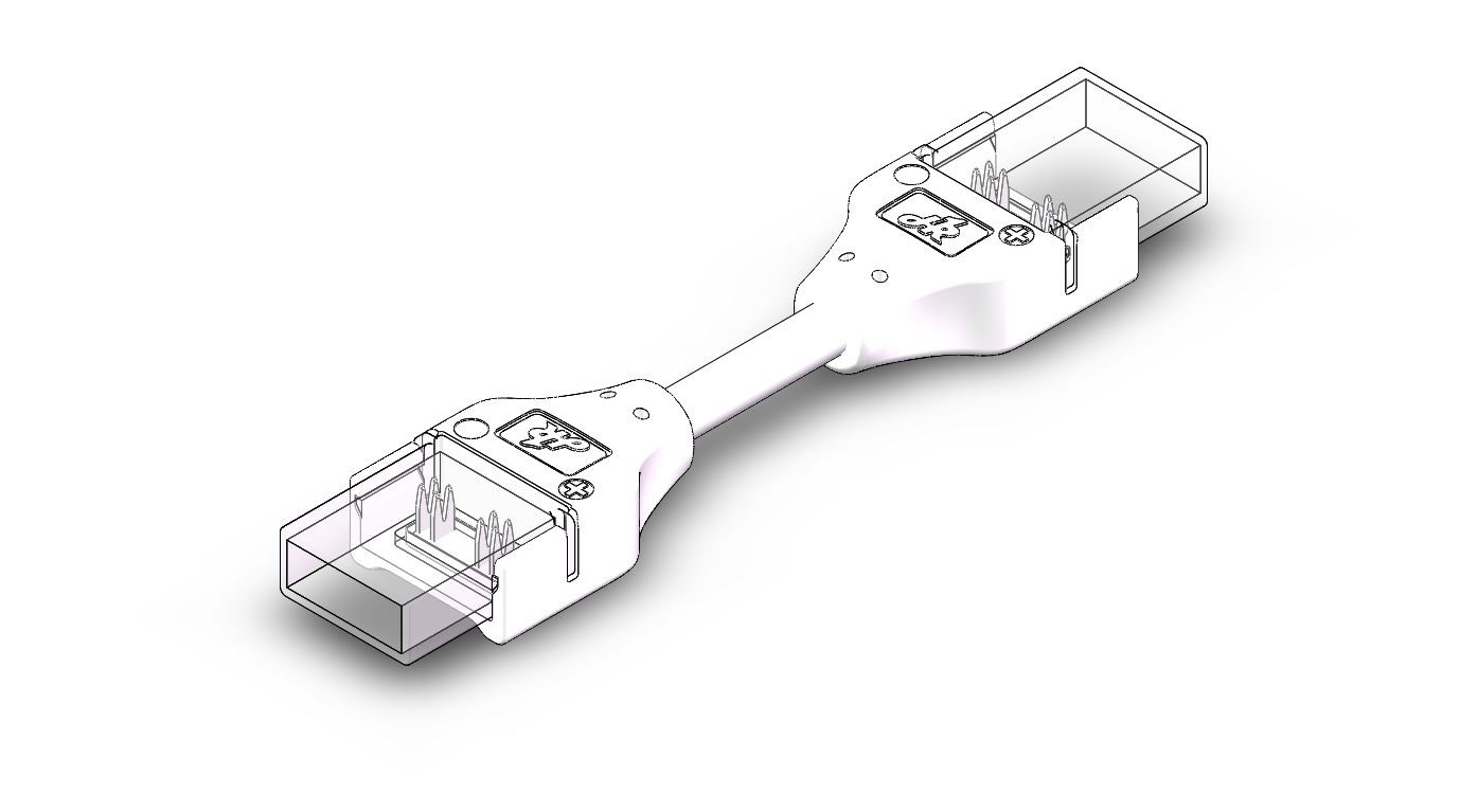 Connettore waterproof RGB 4 pin 17 cm IP65 | Melchioni Ready