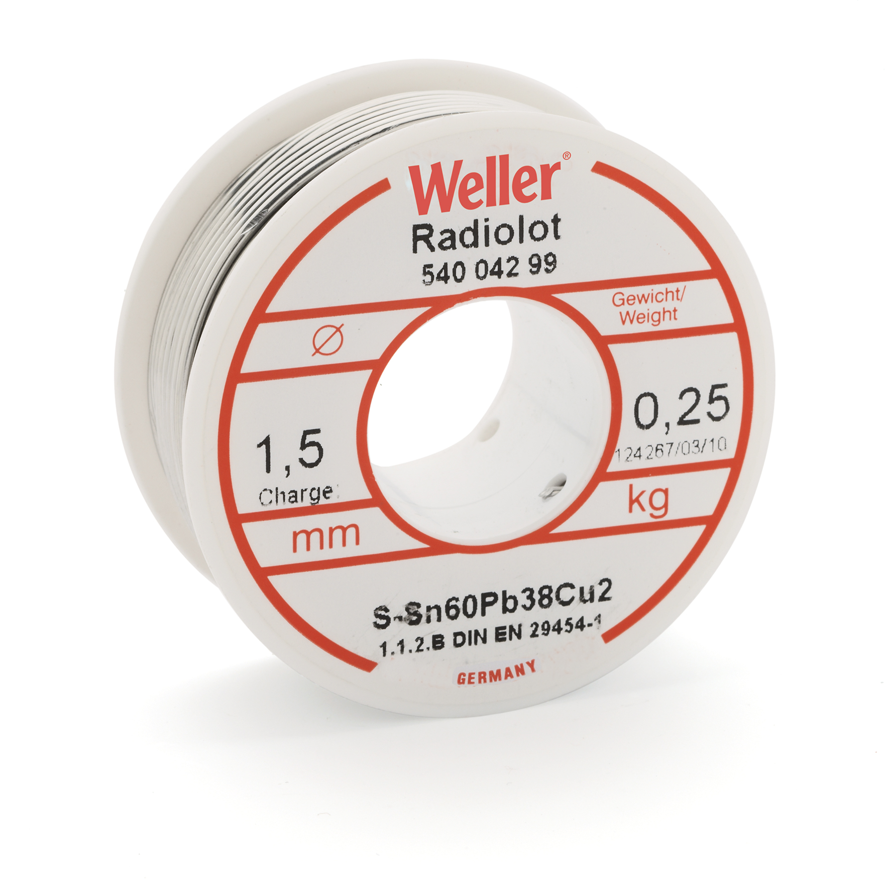 Weller CONSUMER rl-60/40-250 solder 1.5mm 250 gr. | 810345605