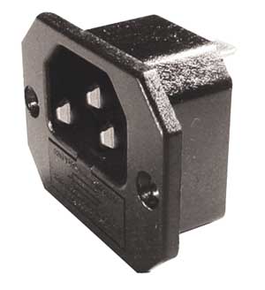 10A Three-Pole Panel Power Plug with Fuse Holder SP/610F | 812155590