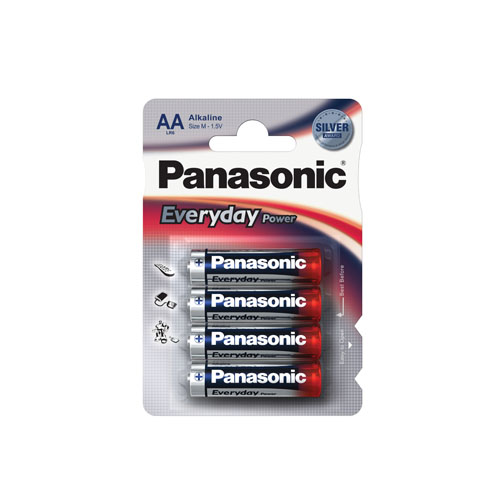 PANASONIC AA everyday batteria alcalina AA in blister da 4 pile | 491465116