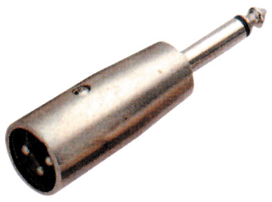 433329756 Adapter plug mono 6,3 mm - plug type cannon 3 poles | 433329756